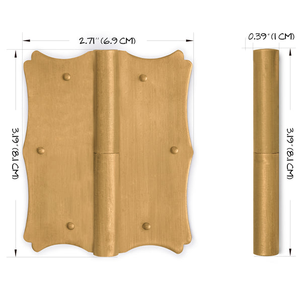 Hardware Philosophy Bamboo Hinges 3.1" - Set of 2