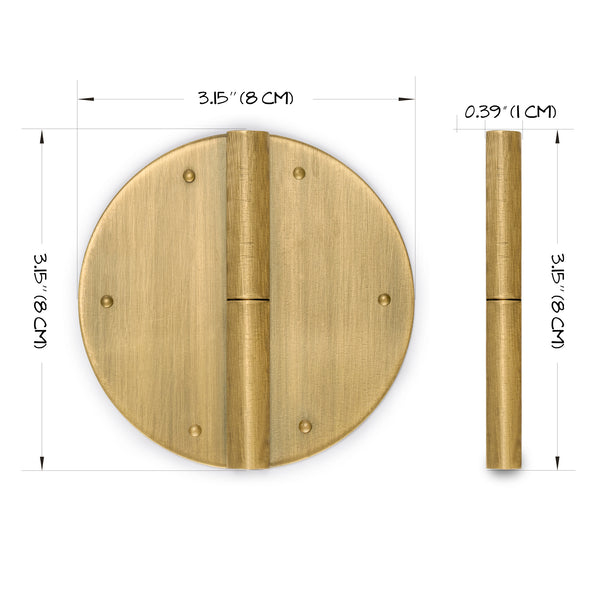 Round Circle Hinge 3.15" - Set of 2 – Hardware Philosophy